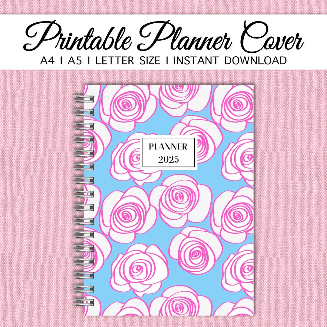 Printable 2025 Planner Cover Planner Dashboard Floral Planner Cover ...