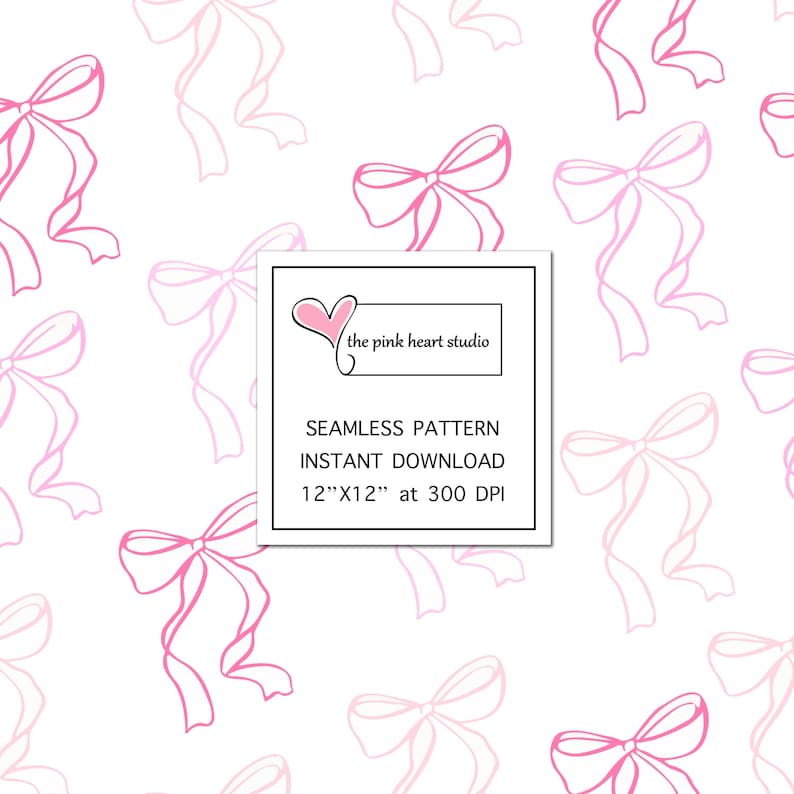 Pink Coquette Ribbon Seamless Pattern, Cute Preppy Pink Ribbon Bow ...