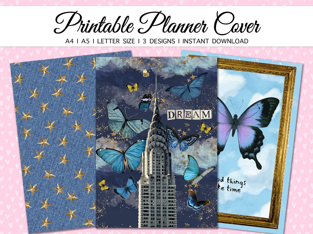 Planner Cover Page, Printable Planner, Binder Cover Printable, Planner ...