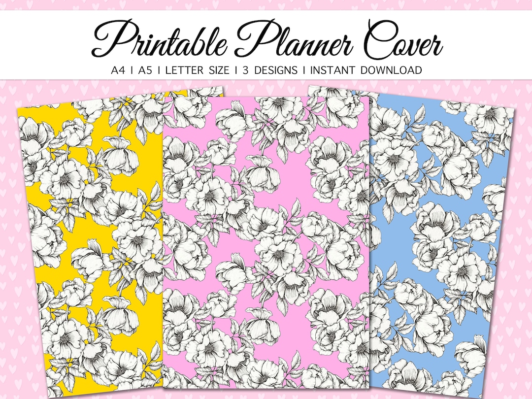 Planner Cover Page Printable Planner Binder Cover Printable - Etsy