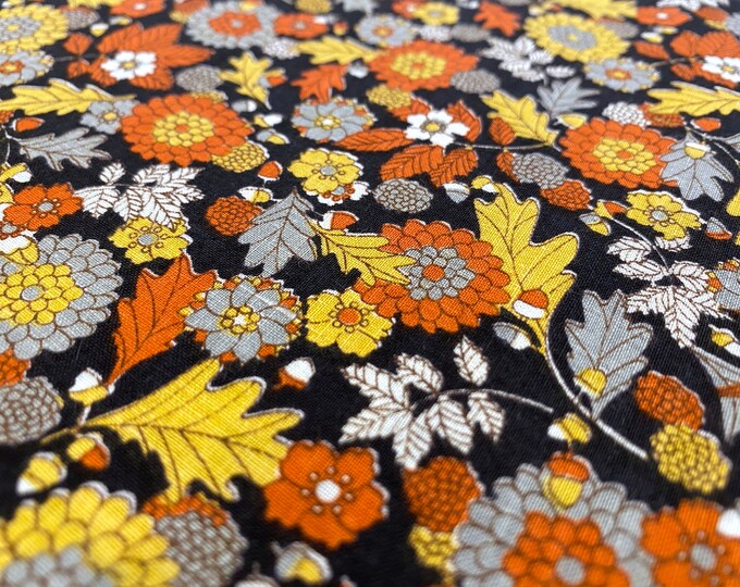 Destash Vintage Fall Print Fabric of Unknown Origin, Pretty Tiny Fall ...