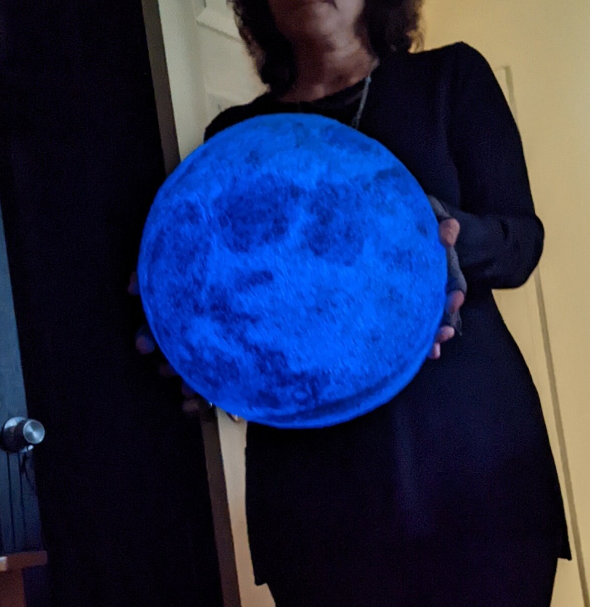 Glow in the Dark Blue Moon Sculpture, Astronomy Wall Art - Etsy