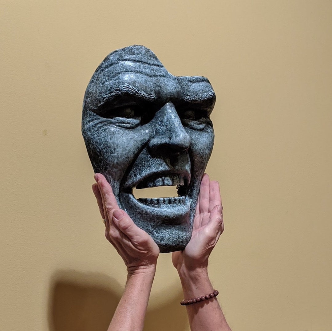 Jack Nicholson 'the Shining' Mask Sculpture, Faux Stone Wall Art - Etsy