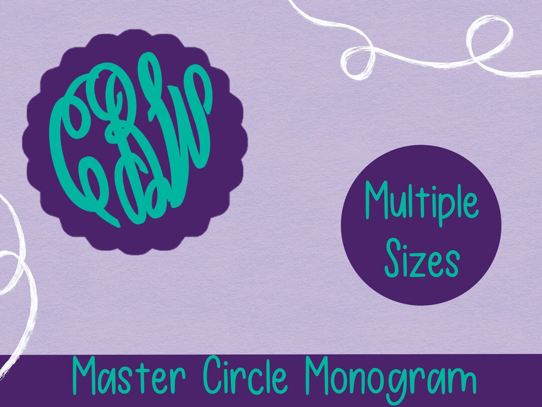 Master Circle Monogram Decal - Etsy