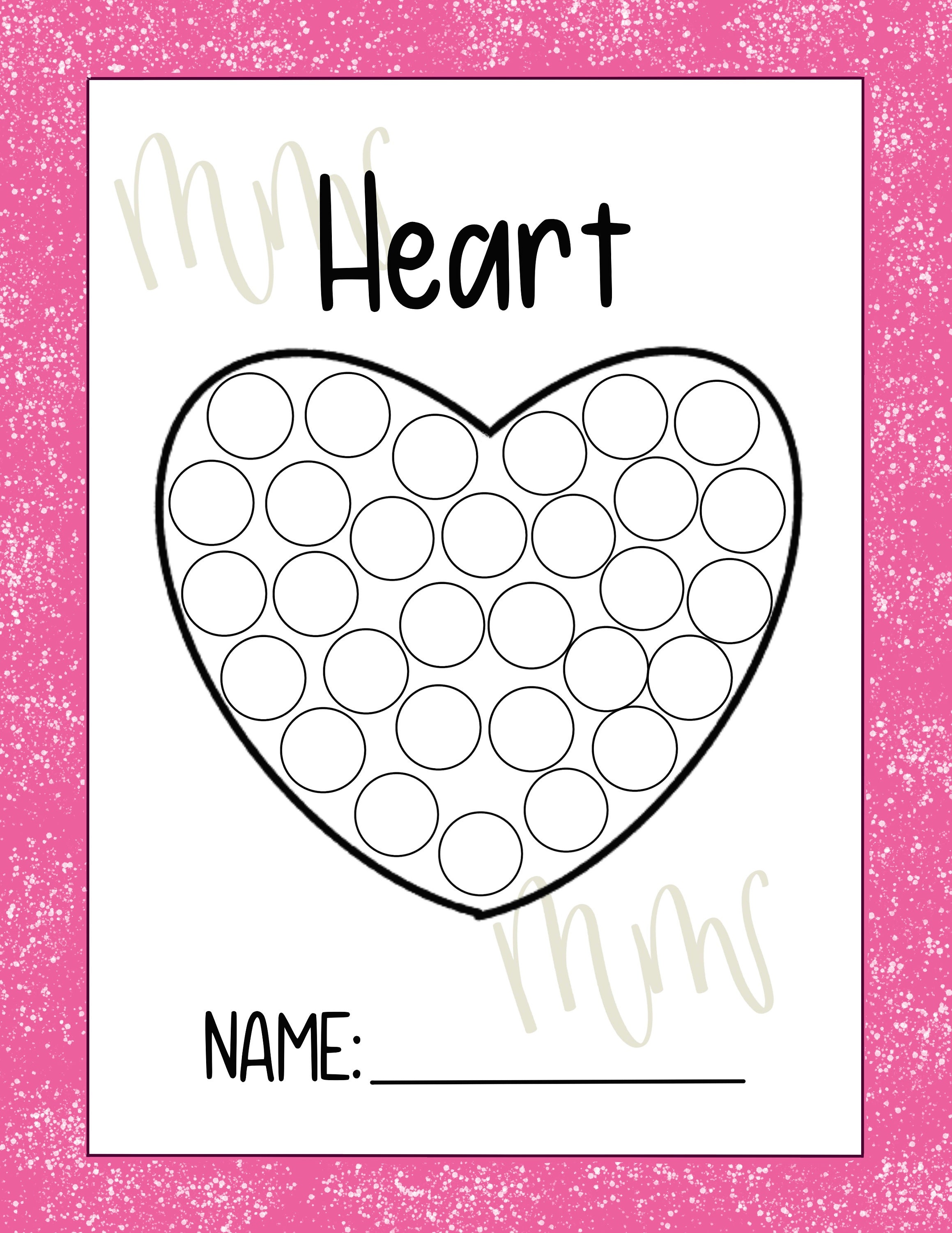 Dot Marker Heart Shape-bright Pink - Etsy