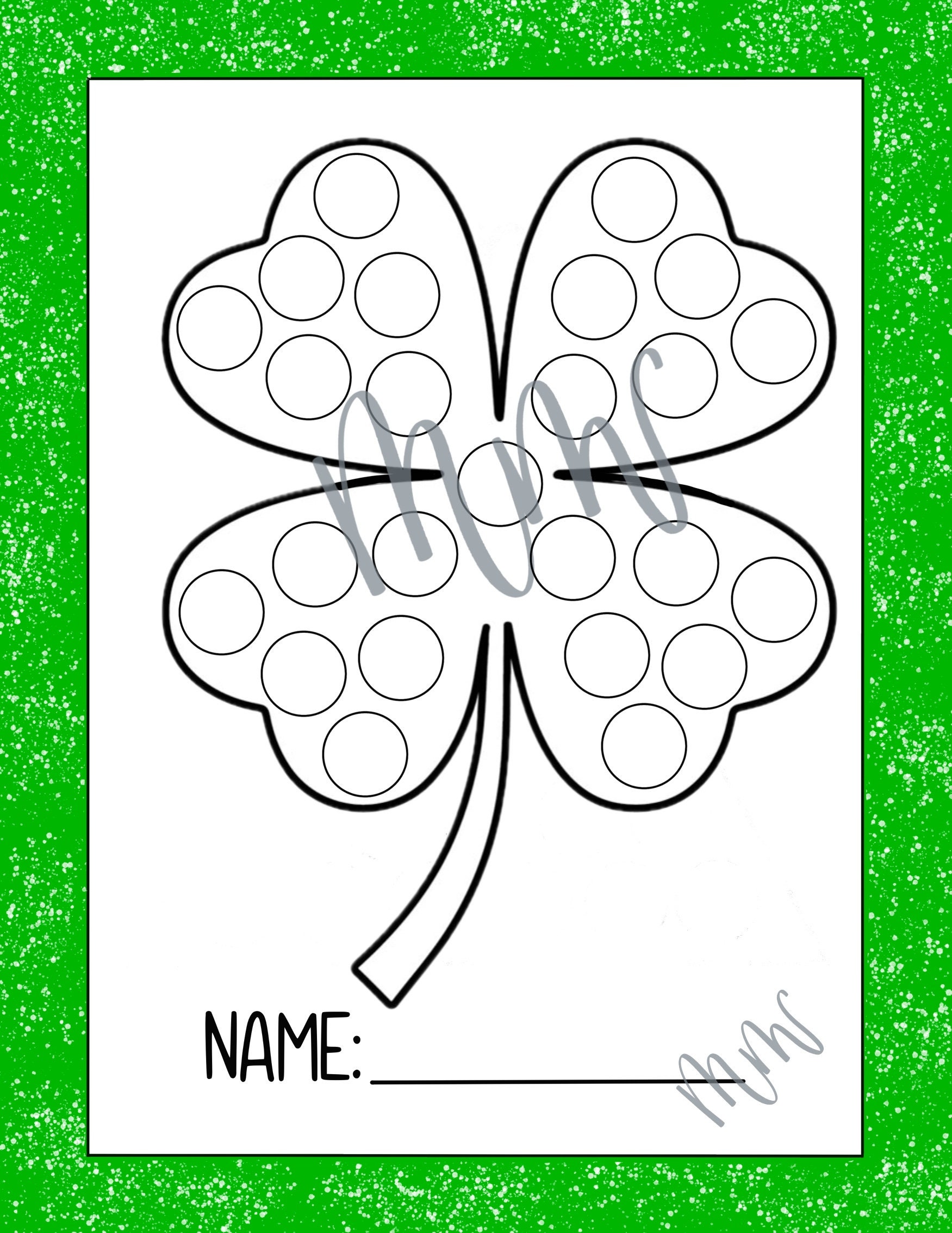 Dot Marker Shamrock Shape - Etsy