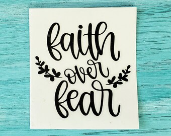 Faith Over Fear Sticker Thin Blue Line Police Family - Etsy