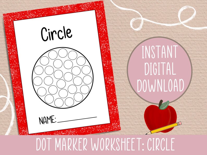 Dot Marker Circle Shape - Bright Red - Etsy