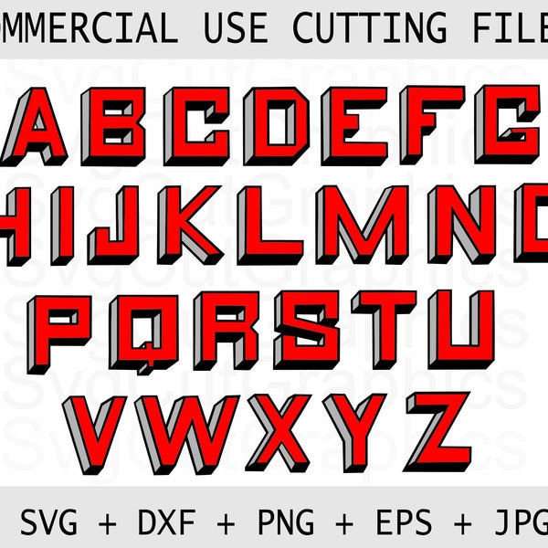 Christmas Block Letters - Etsy