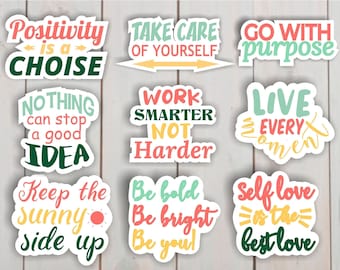 Positive Digital Stickers - Etsy