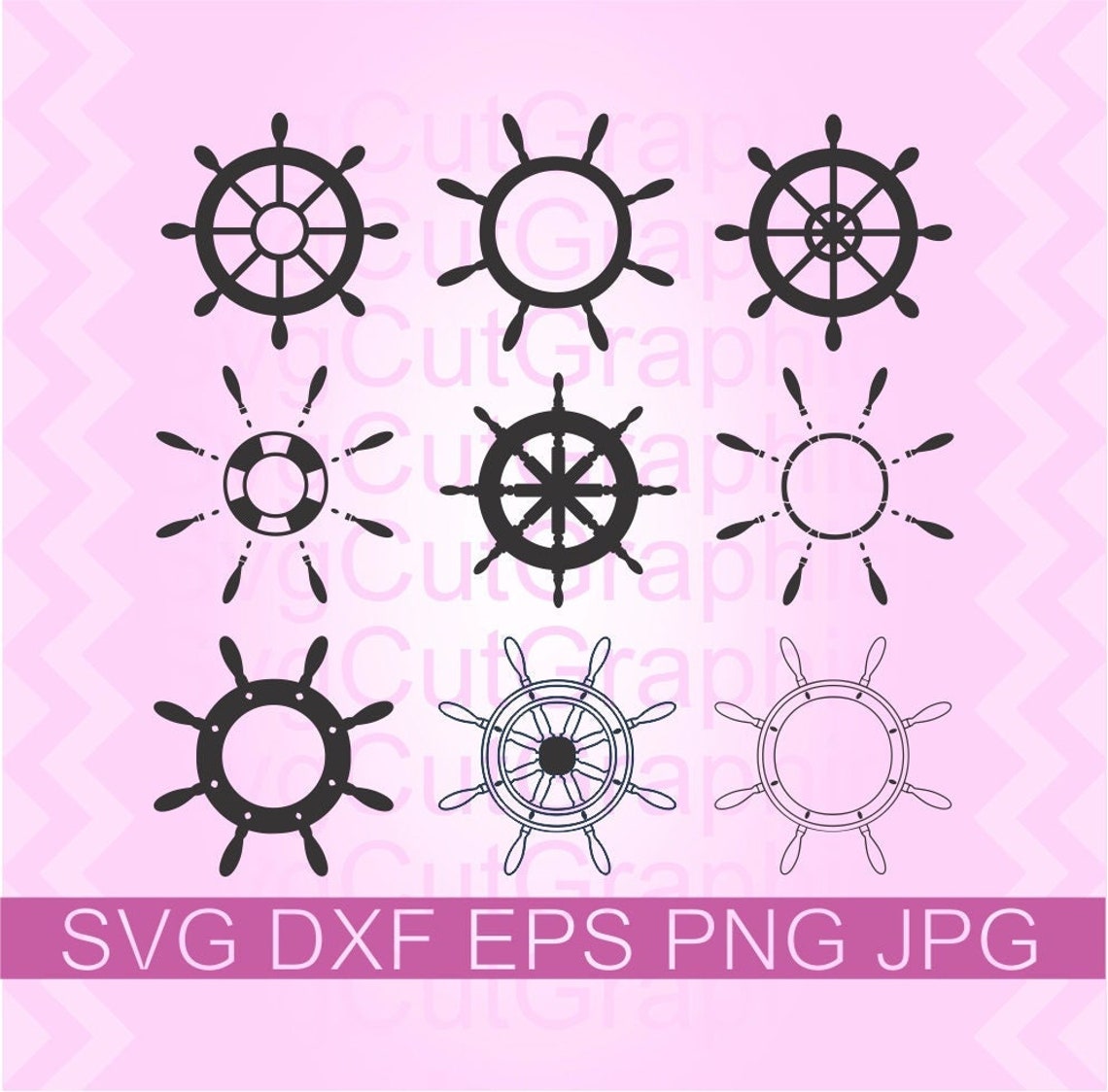 Rudder SVG Files Rudder Svg Monogram SVG Cutting Files Svg - Etsy