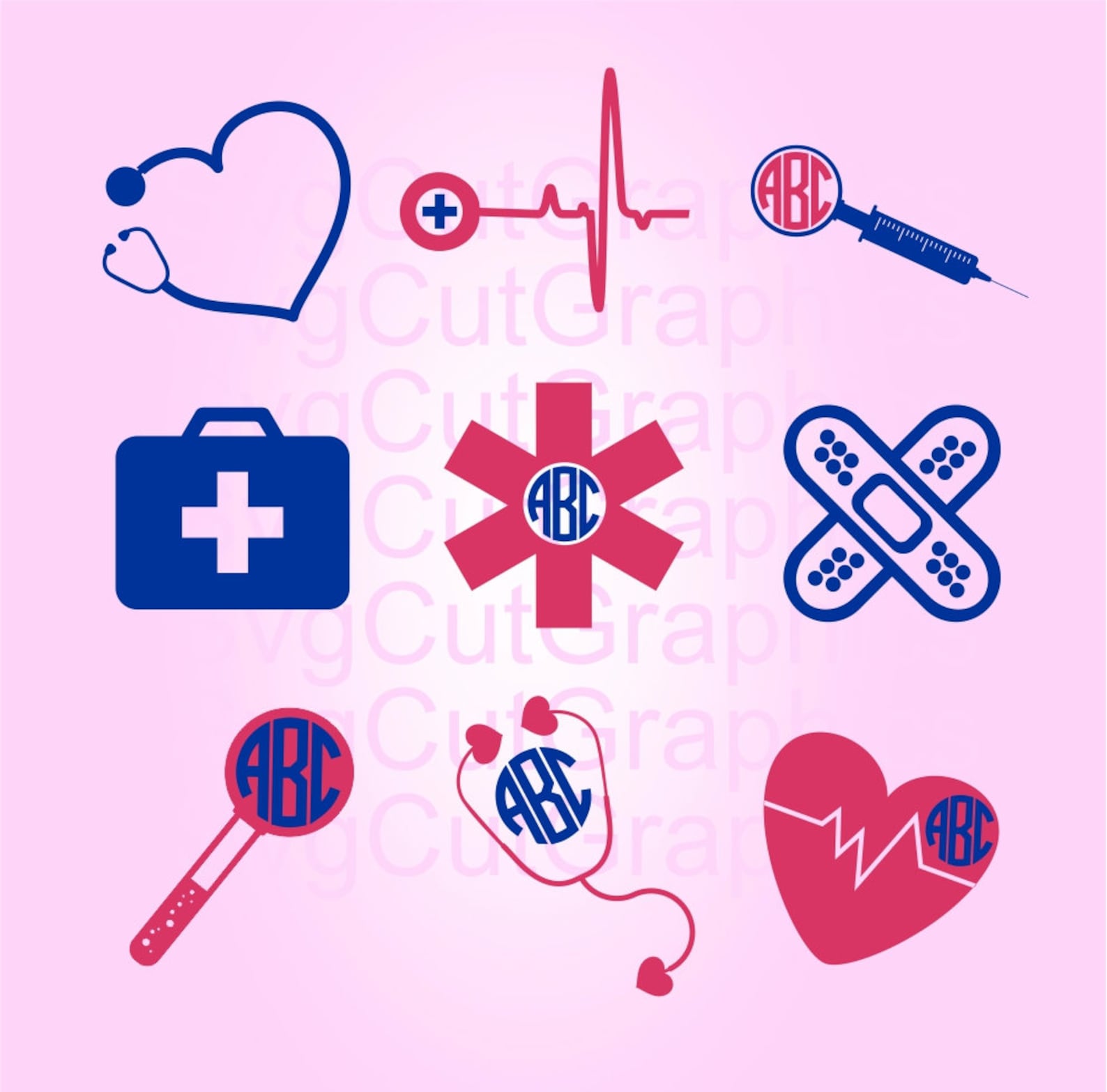 Medical Monogram SVG Files, Doctor SVG Files, Nurse Svg, Svg Files for ...