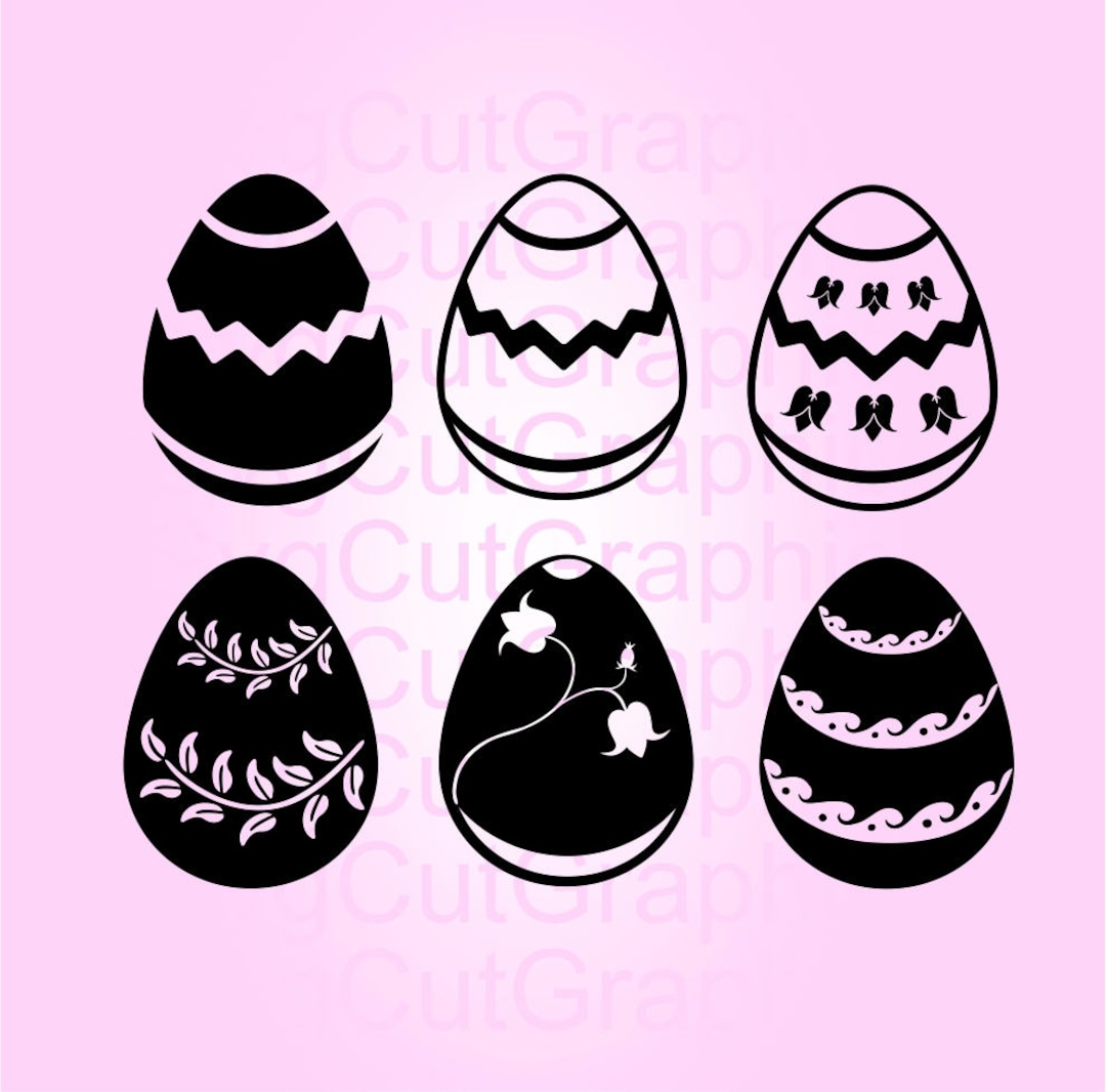 Osterei SVG-Dateien Cricut Silhouette Vinyl Schneider, druckbare PNG ...