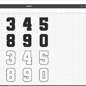 Sports Varsity Numbers SVG DXF PNG Files - Etsy