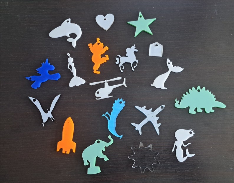 Keychain Shapes Bundle SVG DXF Instant Download Keyring - Etsy