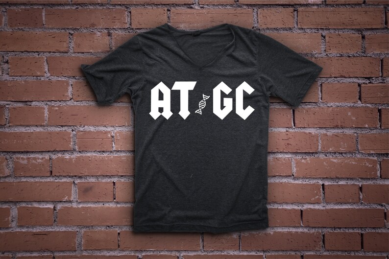 AT GC DNA T-shirt - Science Rock Band Style Tee - Etsy