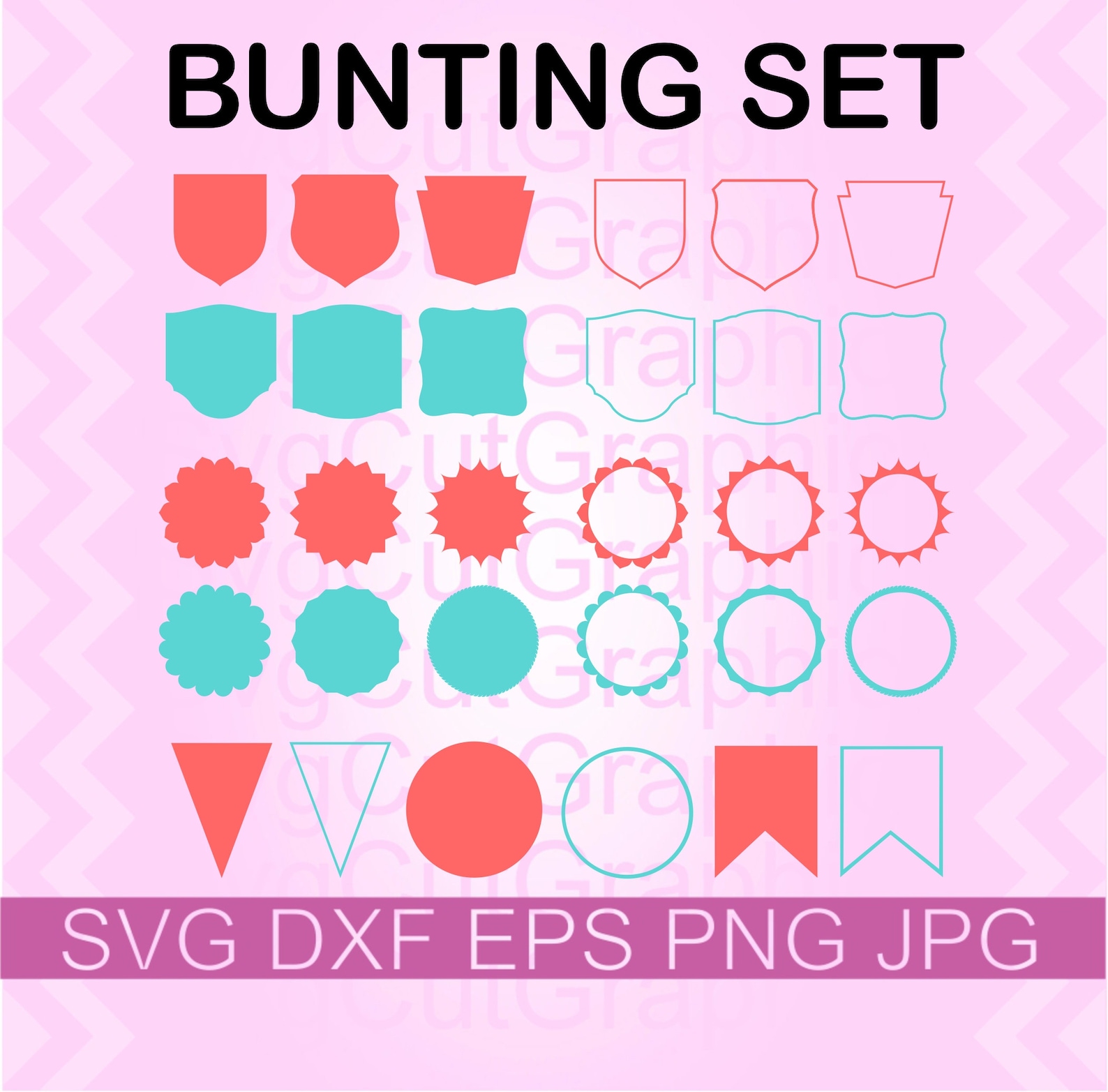 Bunting Banner SVG Files for Cricut Banner Cutting Svg File - Etsy