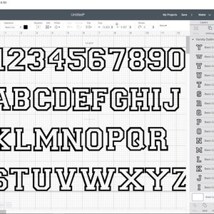 Varsity Outline Font Svg Files, Sports Outline Font Svg, Football ...