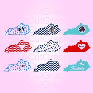 Kentucky SVG Files, Svg Monogram, SVG Cutting Files, Svg Files for ...