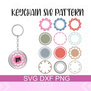 Keychain SVG DXF PNG Bundle, Keychain Template Svg Files, Svg ...