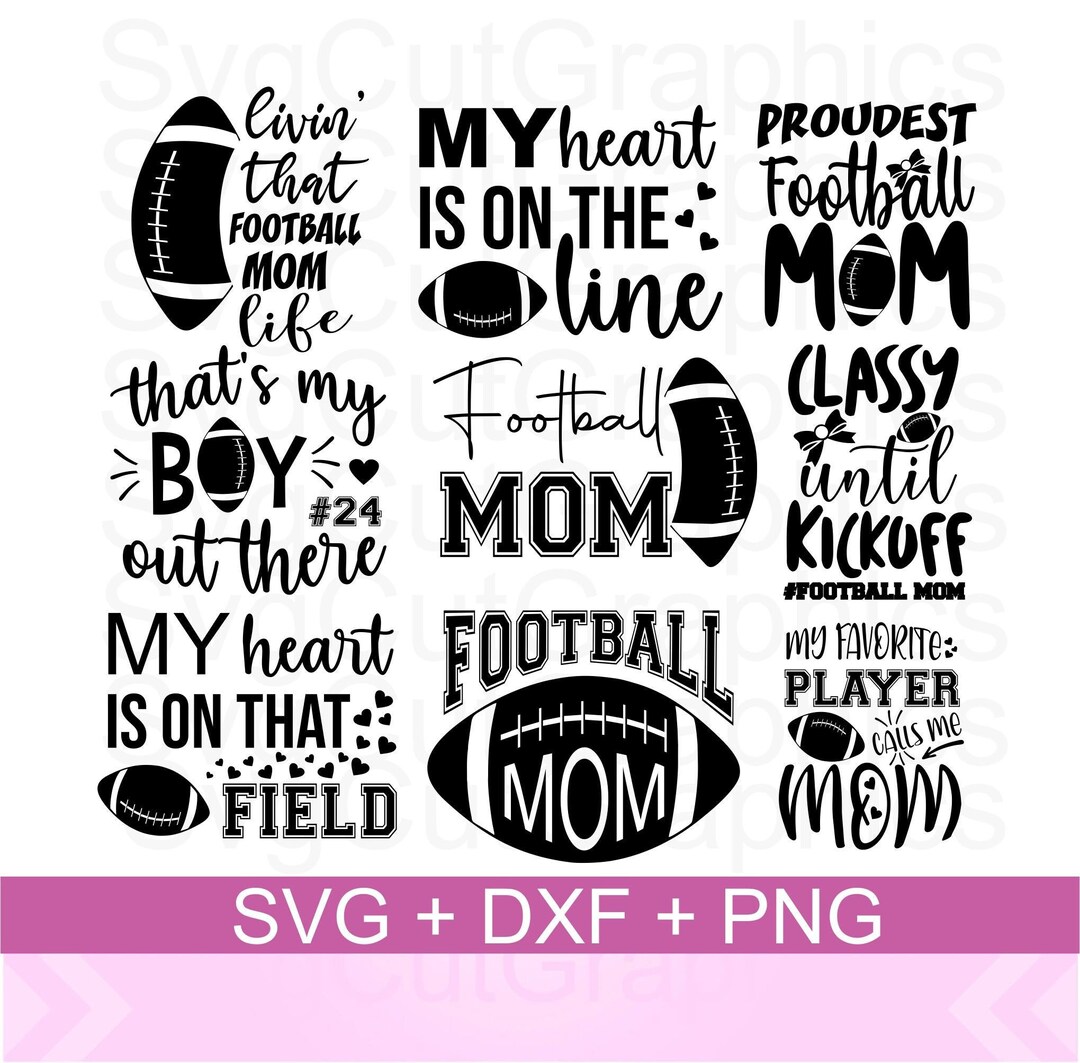 Football Mom SVG Bundle, Proud Mom Designs (digital Download) - Etsy