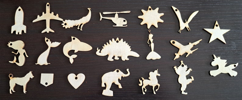 Keychain Shapes Bundle SVG, DXF, Instant Download, Keyring Template ...