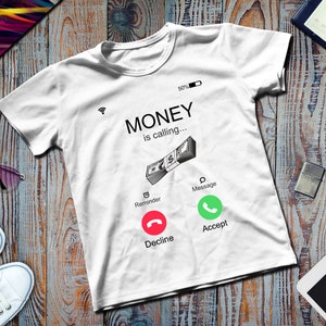 Incoming Call Money is Calling SVG Files for Cricut & Silhouette, DTF ...