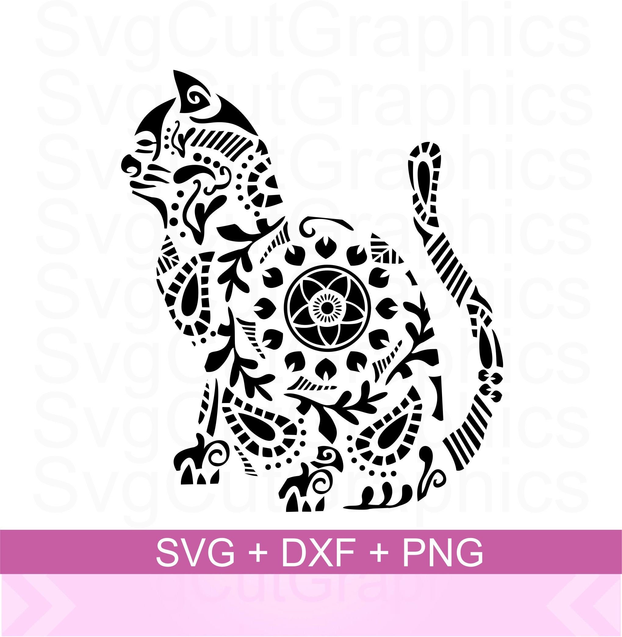 Cat Mandala SVG File Cutting Files Svg Files for Cricut - Etsy