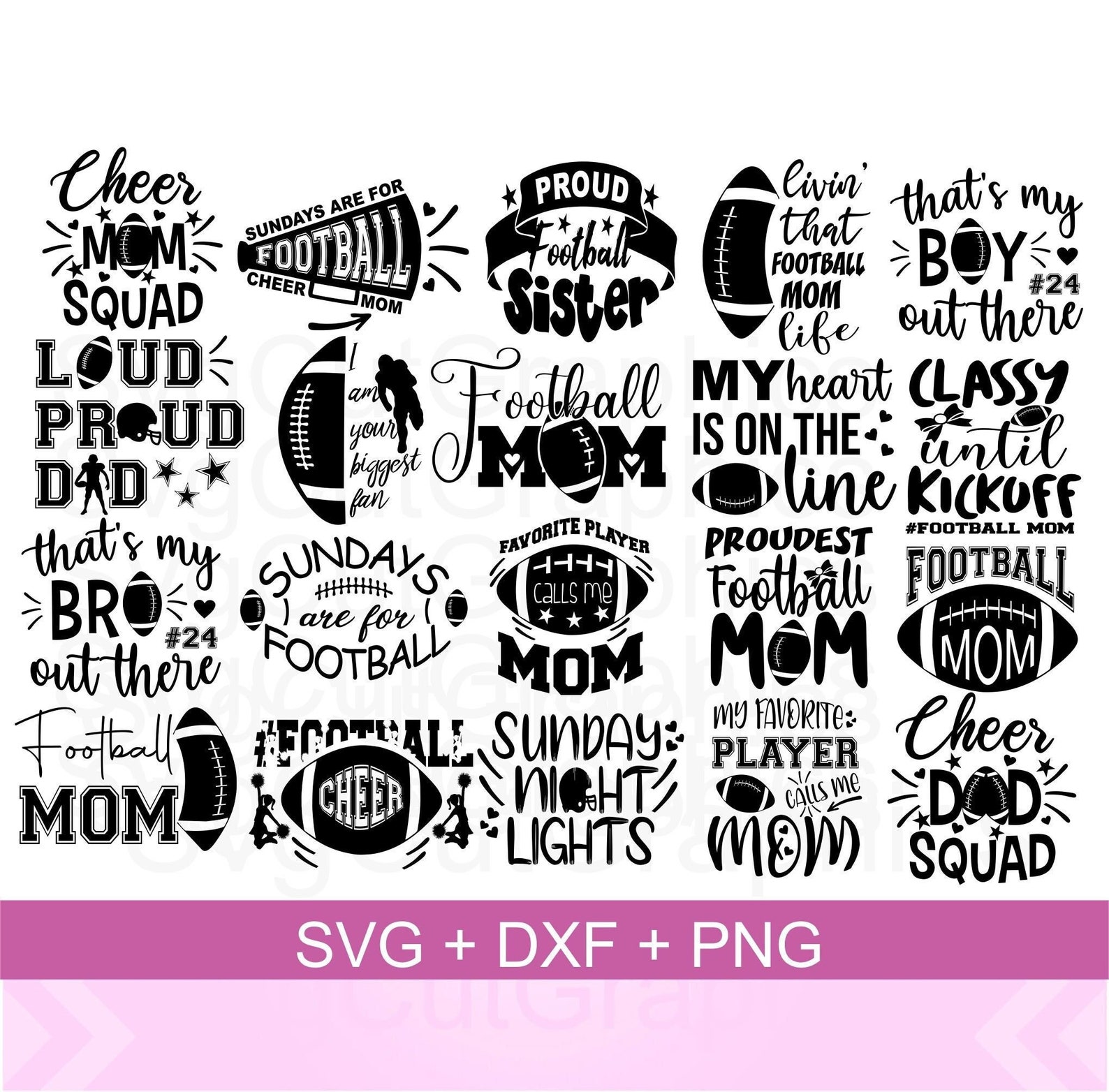 Football SVG Bundle Family Football Svg Football Mom Shirt - Etsy