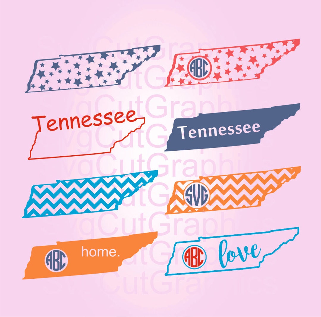 Tennessee SVG Files, Svg Files, Svg Monogram Frames, SVG Cutting Files ...