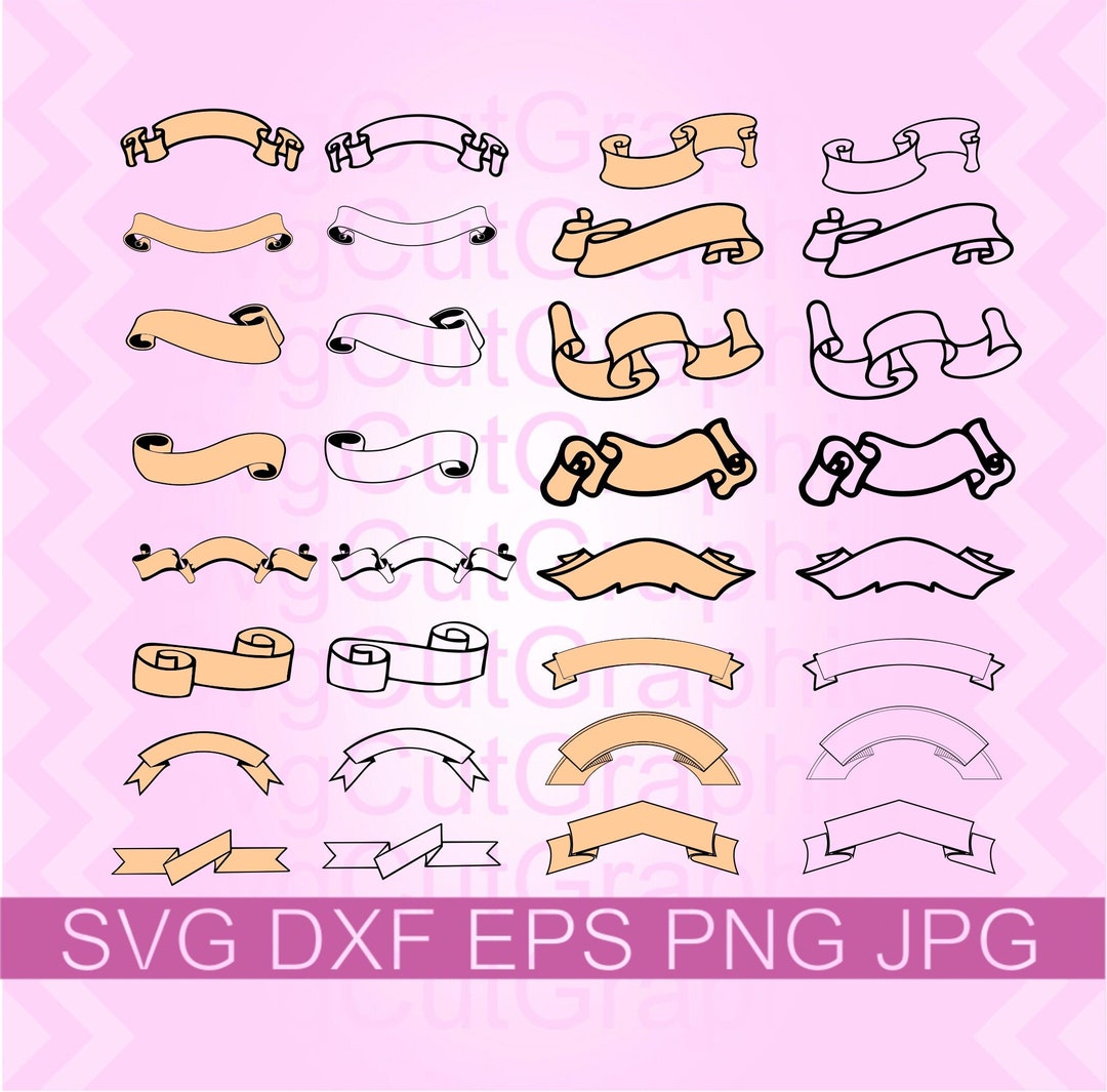 BANNER SVG, Banner Clipart, Banners Svg, Banner Dxf, Bunting Banner Svg ...
