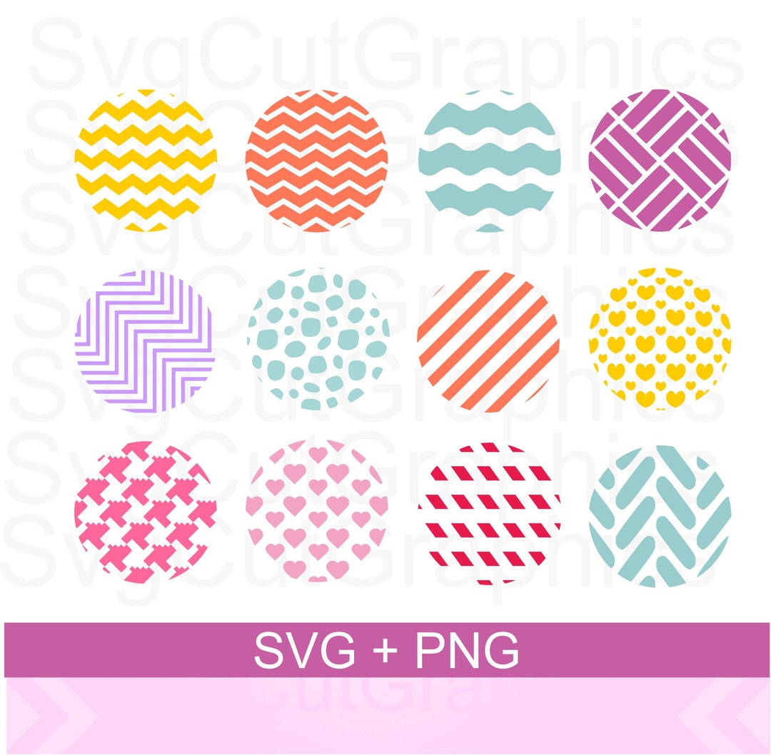 Round Patterns Keychain SVG Files, Cricut Svg Keychain, Keychain ...