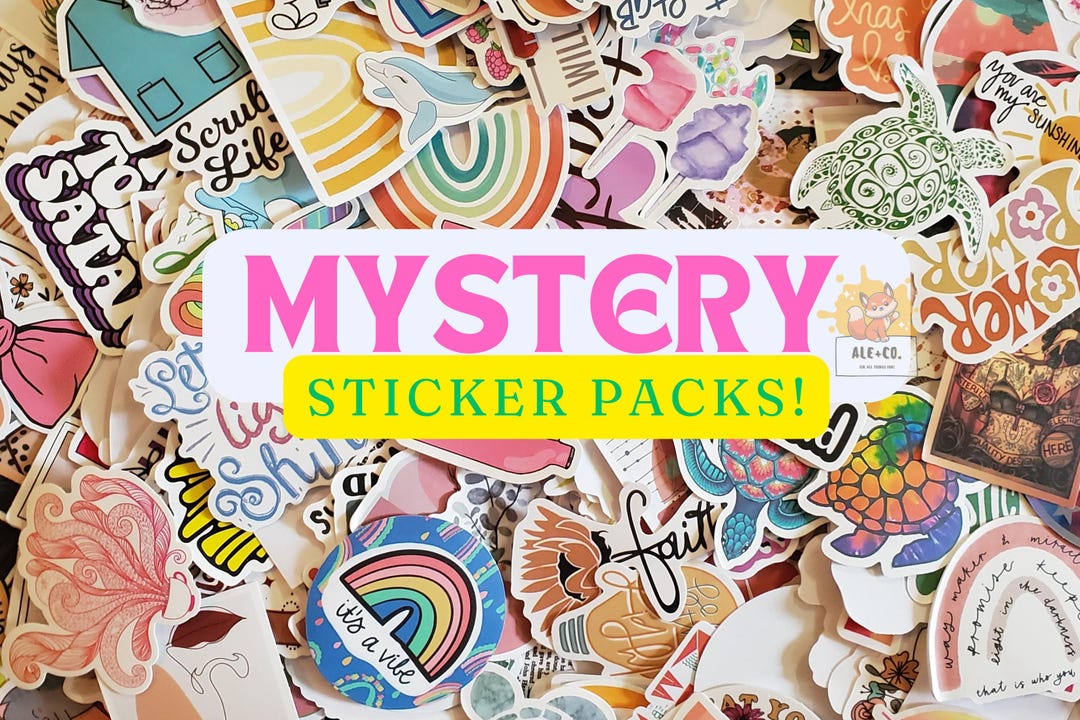 MYSTERY STICKER GRAB Bags Die Cut Sticker, Random Sticker Pack, Vinyl ...