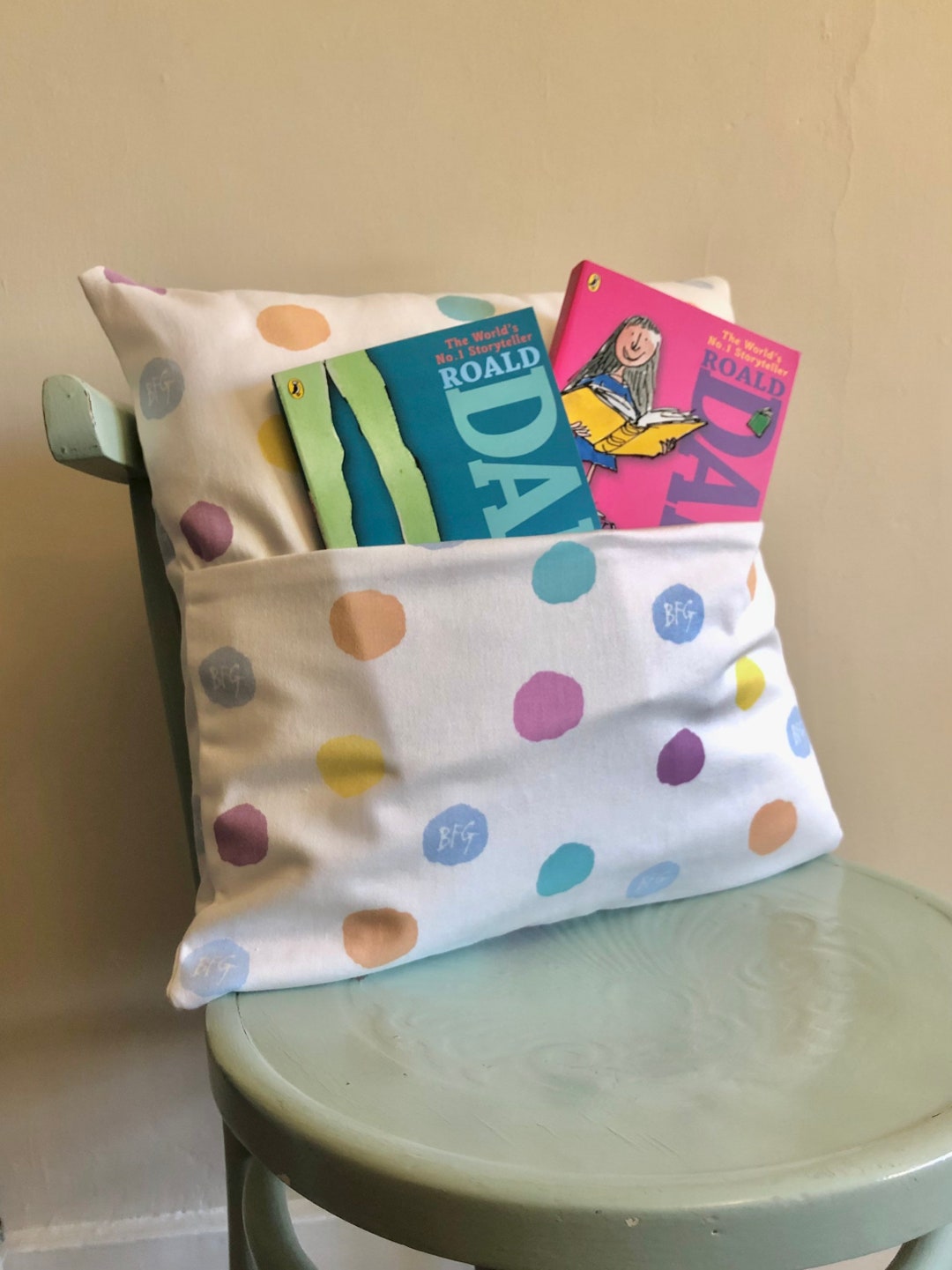 Roald Dahl BFG Big Friendly Giant Cushion Cover | Story Book Pocket ...