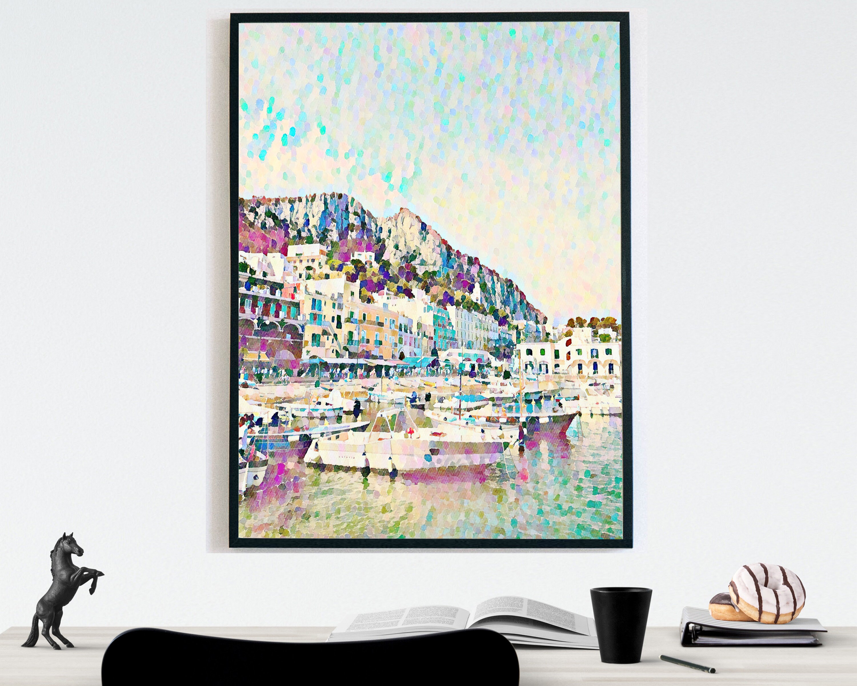 Marina Di Capri, Capri, Italy, Amalfi Coast Art Printable, Boats Capri ...