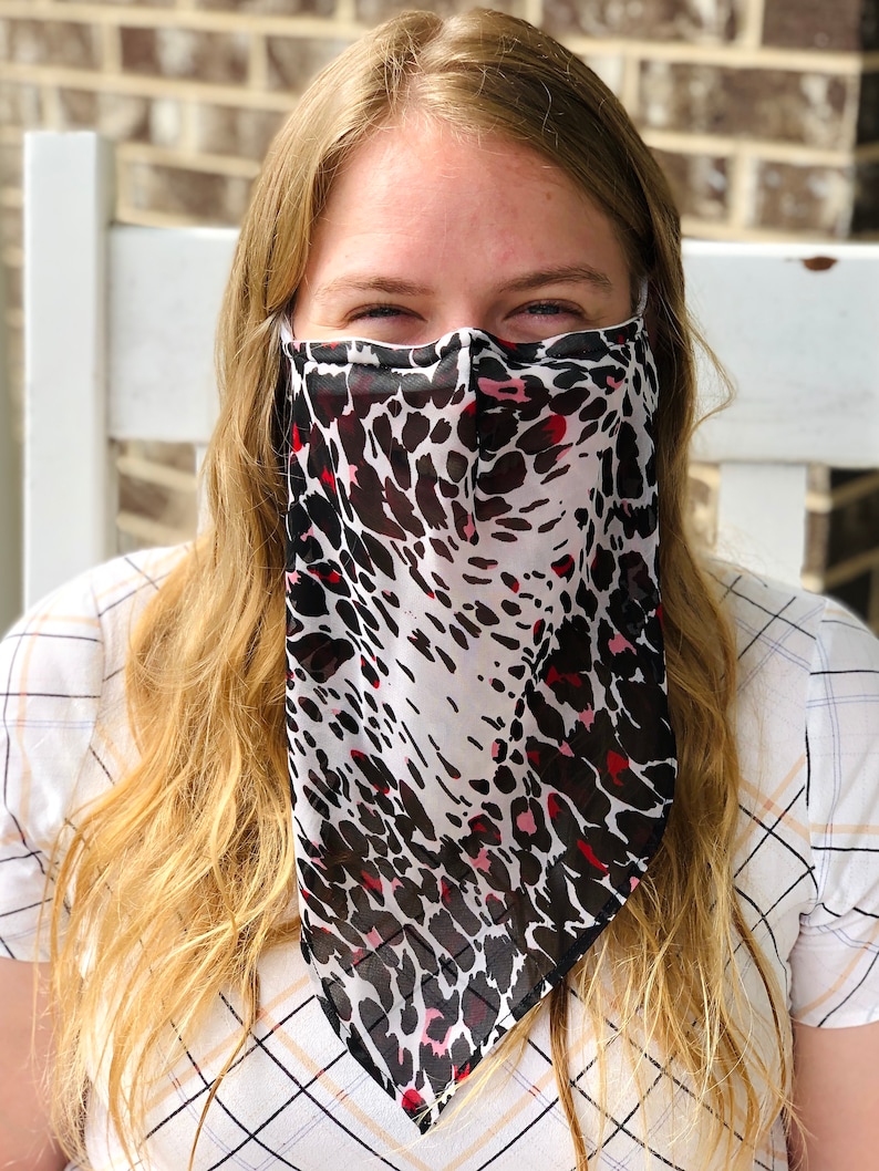 Sheer Adjustable Mask One Layer Bandana Scarf Material - Etsy