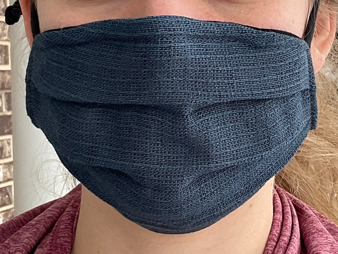 Sheer 100% Linen One Layer Face Mask | Adjustable | Ultra Light & Thin ...