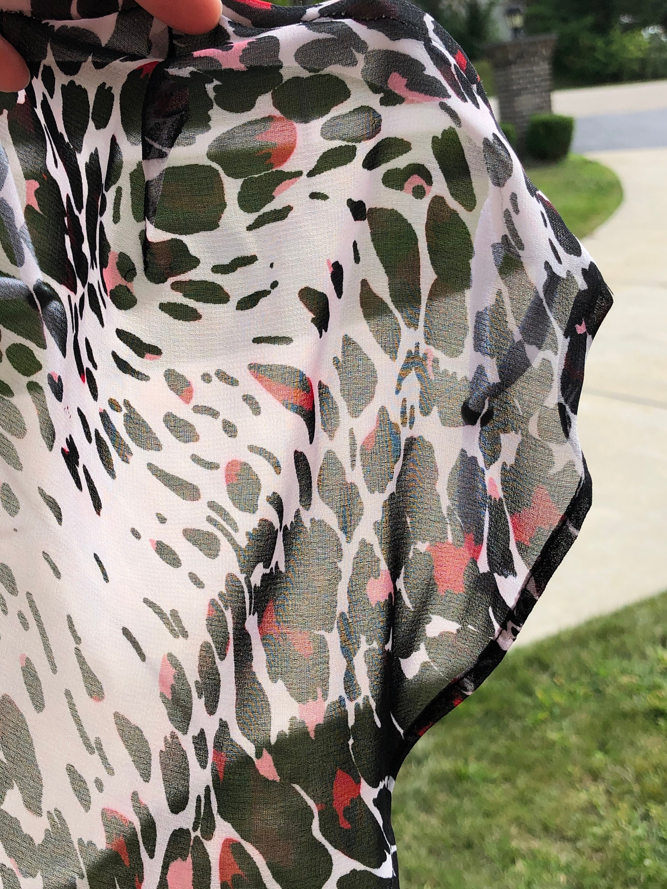 Sheer Adjustable Mask One Layer Bandana Scarf Material | Etsy