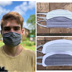 Adjustable One Layer Face Mask | Light & Thin | Nose Wire | Washable ...