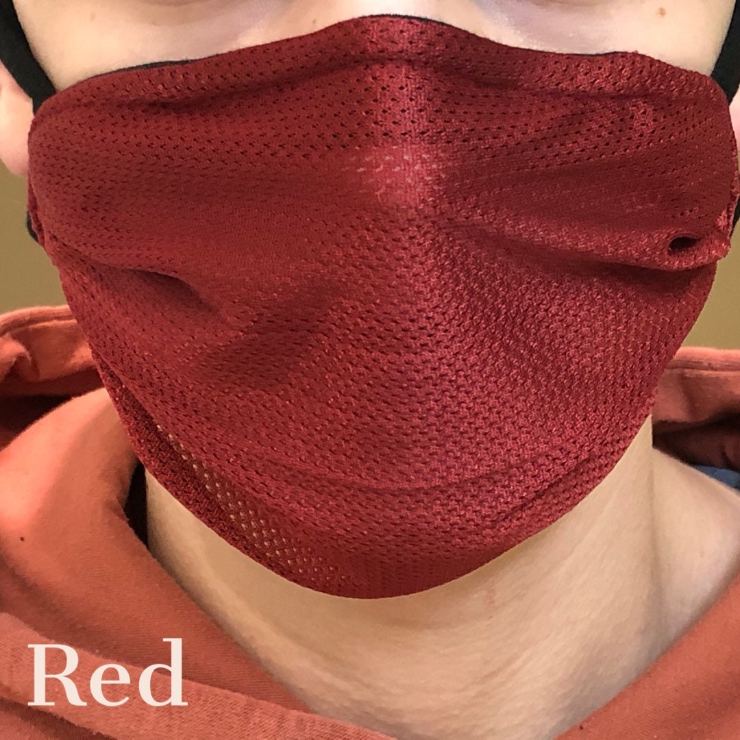 Micro Mesh One Layer Sports Face Mask Breathable Adult to - Etsy