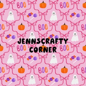 Coquette Halloween Seamless Pattern Digital Design Download, Bows ...
