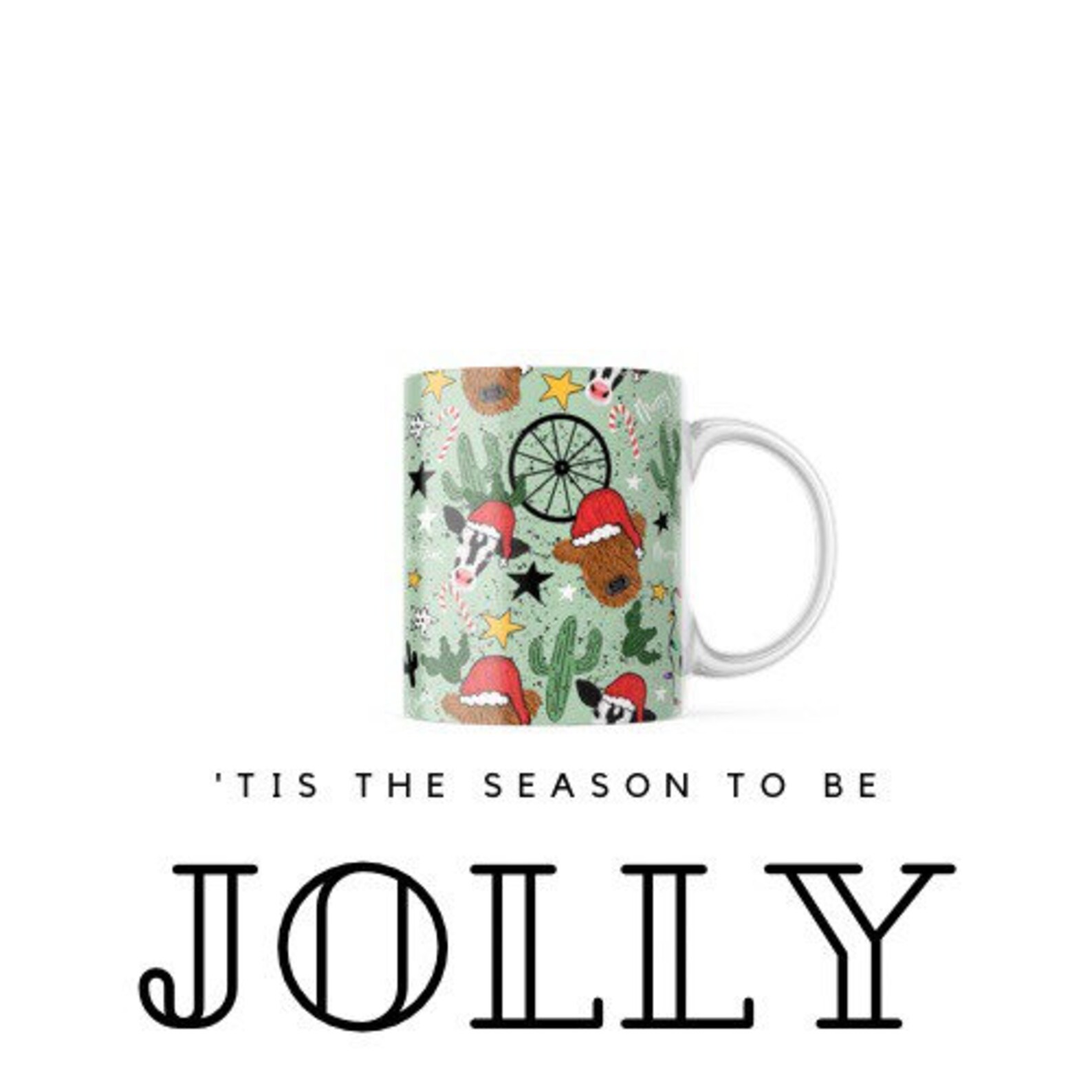 Western Christmas Seamless File Instant Download , Mooey Christmas ...