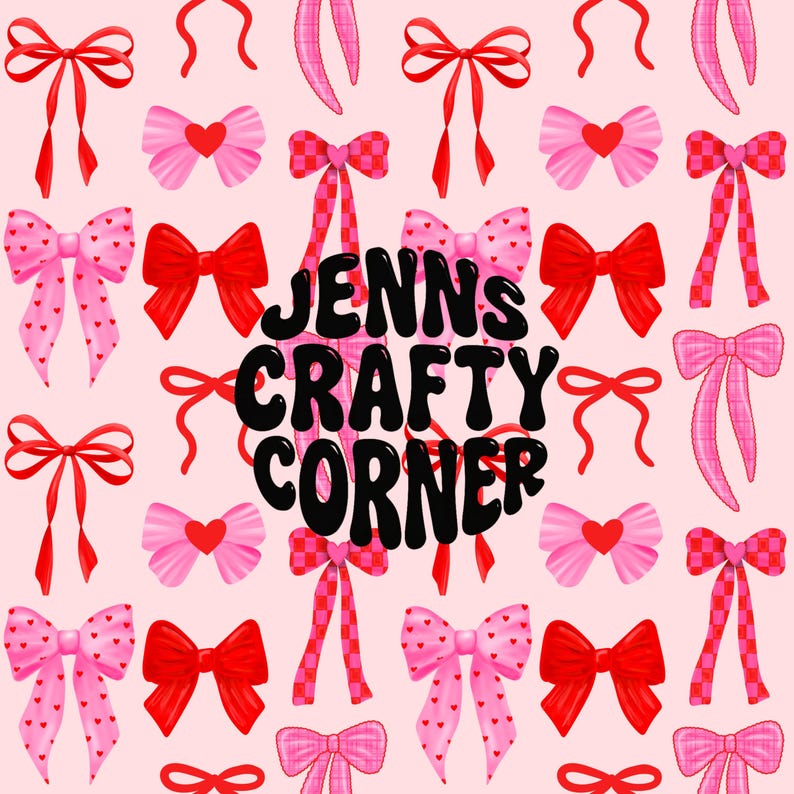 Preppy Coquette Valentine Seamless File , Trendy Hand Drawn February ...