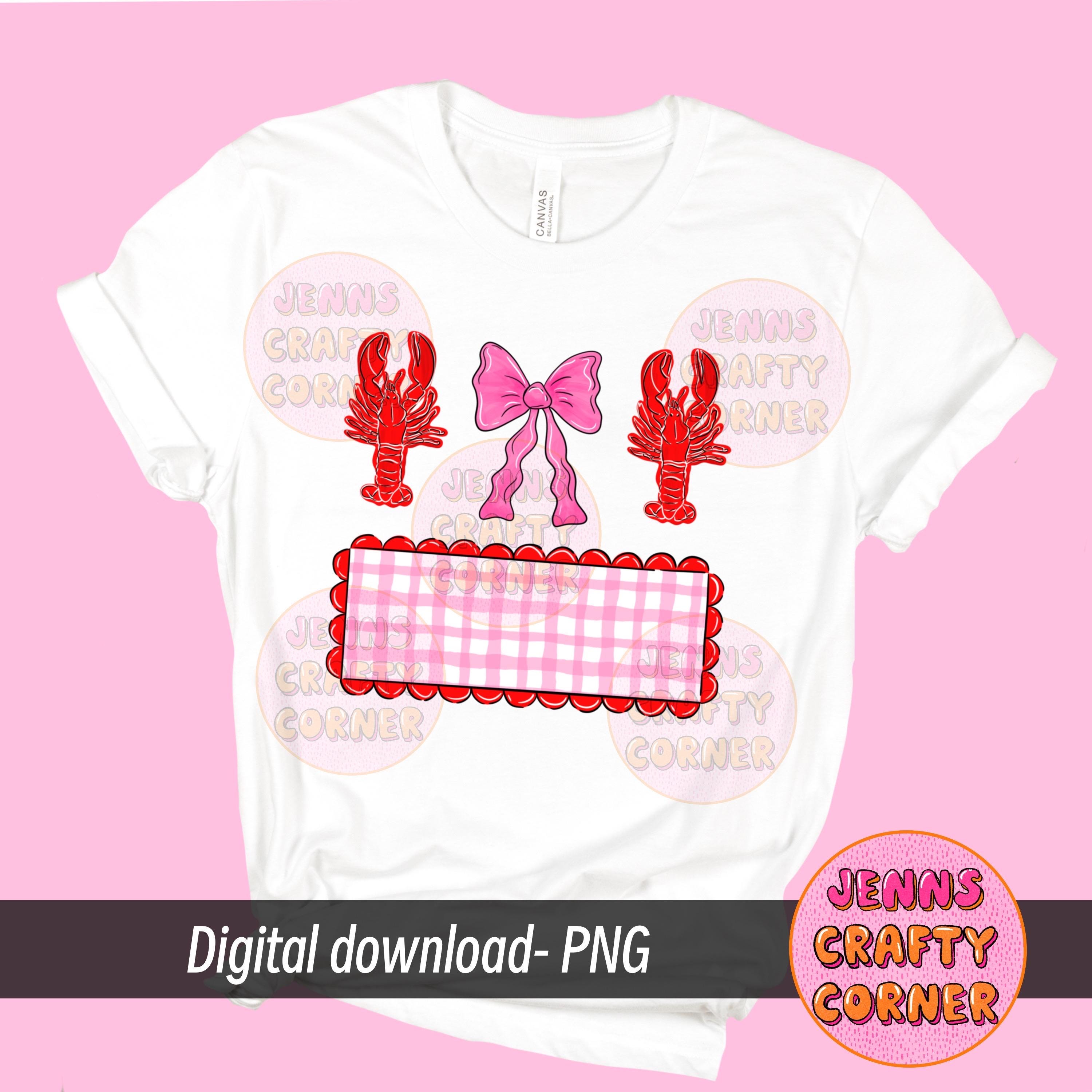 Crawfish With Name Plate Girl PNG Design - Crawfish Boil PNG- Digital ...