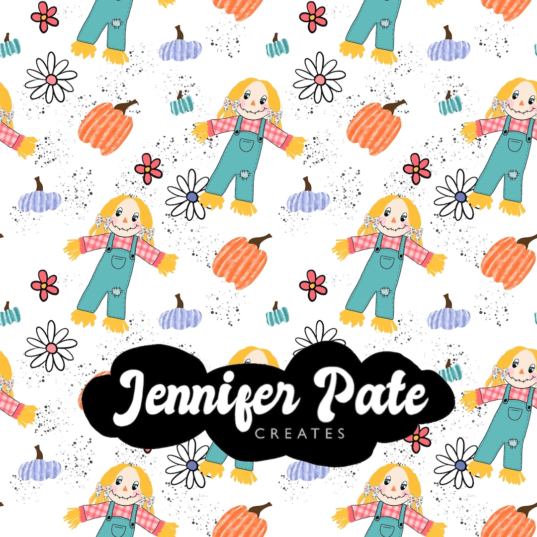Scarecrow Seamless | Fall Seamless File | Repeating File | Seamless ...
