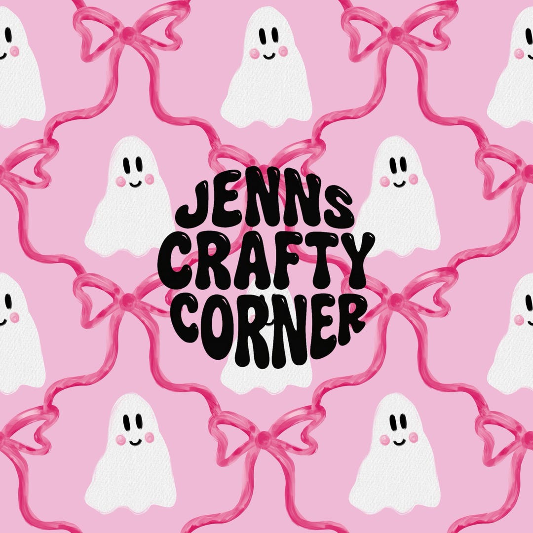 Pink Ghosts and Bows Halloween Seamless Pattern, Seamless Fall Repeat ...
