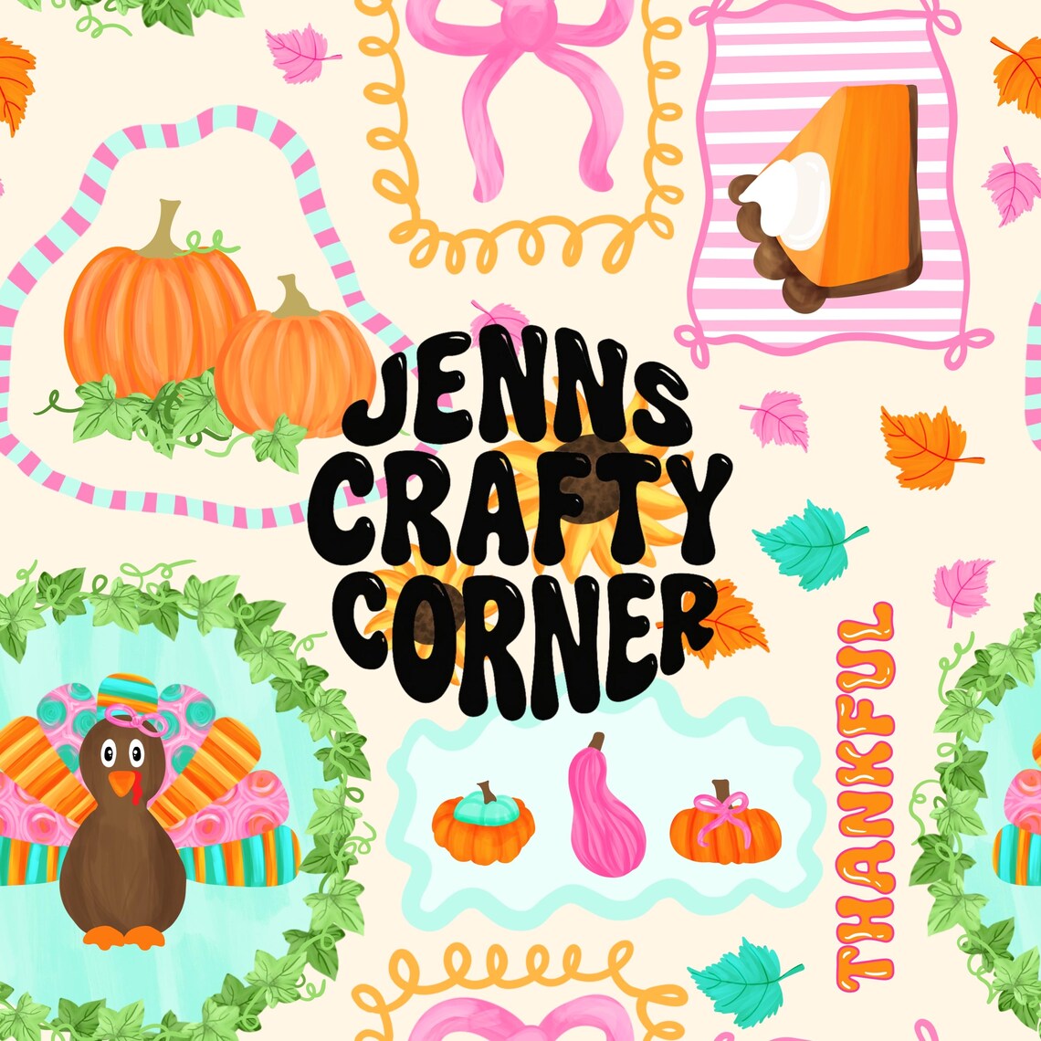 Trendy Colorful Fall/thanksgiving Frames Seamless File , November ...
