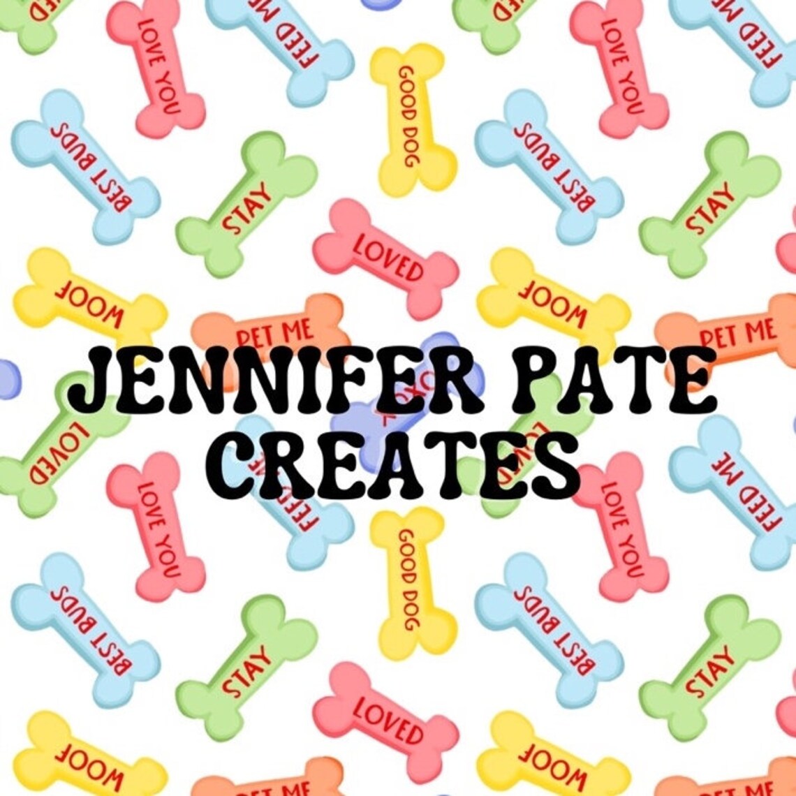 Conversation Hearts Valentines Dog Seamless Pattern - Etsy