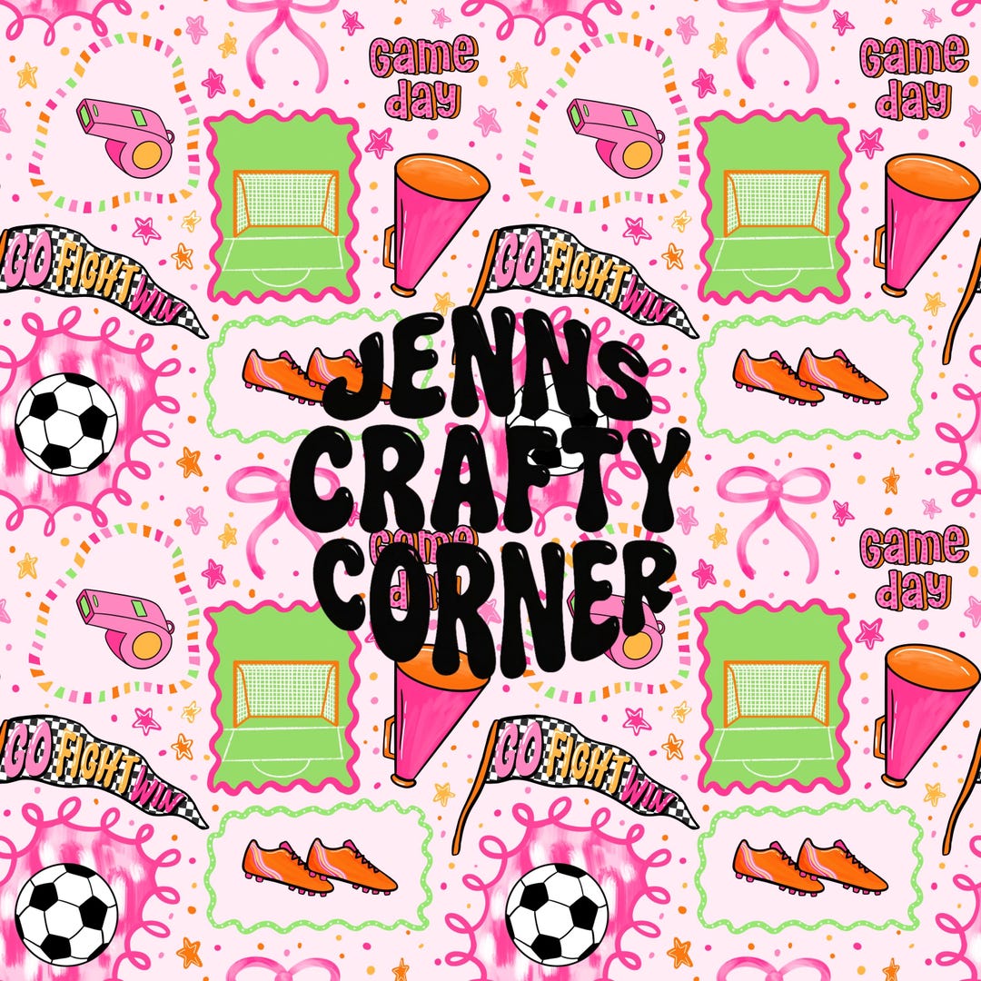 Girly Patchwork Soccer Seamless Pattern: Pink Sports Design (digital ...