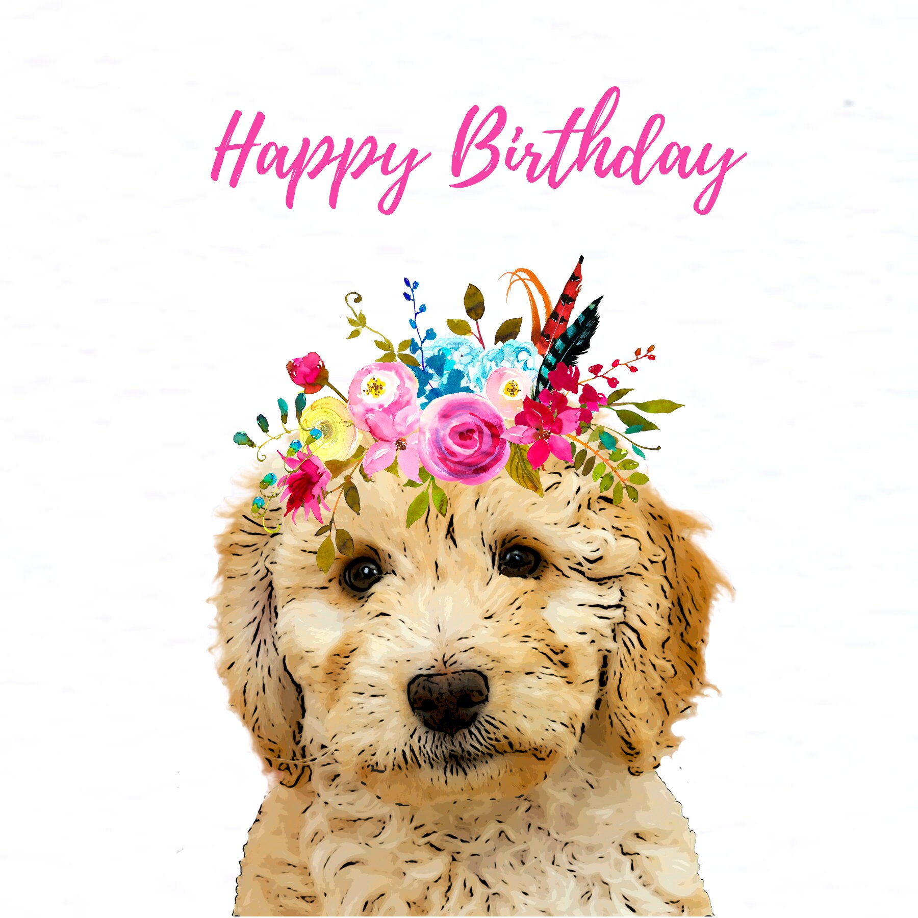 Cockapoo Birthday Card Cockapoo Greeting Card Gift | Etsy